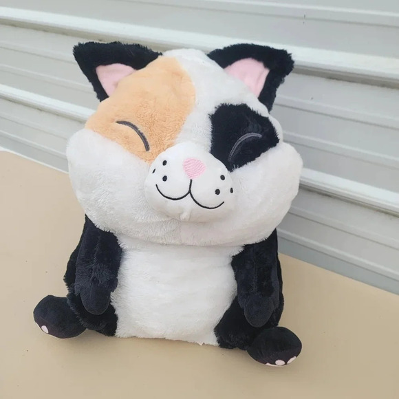 Toys | Belly Buddy Calico Cat Plush Plush Stuffed Animal Black White ...